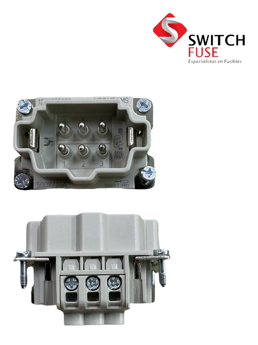 CONEXION PARA TOMACORRIENTE MACHO 6 PIN – SWITCHFUSE